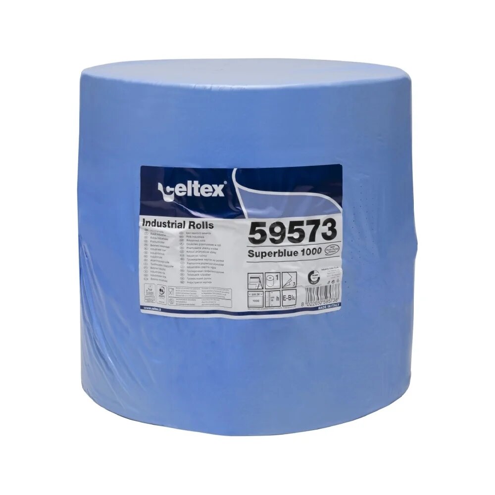 CELTEX SUPERBLUE 1000 Индустриальная бумага 1 рулон (3 слоя, 1000 листов в рулоне, лист 36x36 см, синий) С59573