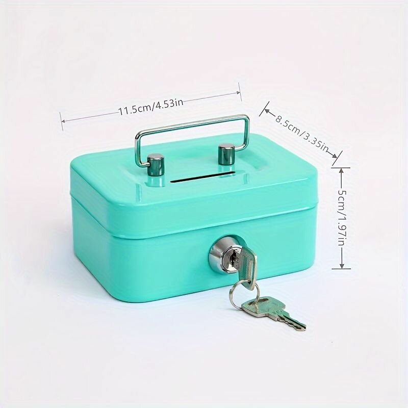 Прочный стальной сейф-копилка для денег и ценностей с надежным хранением и удобной транспортировкой