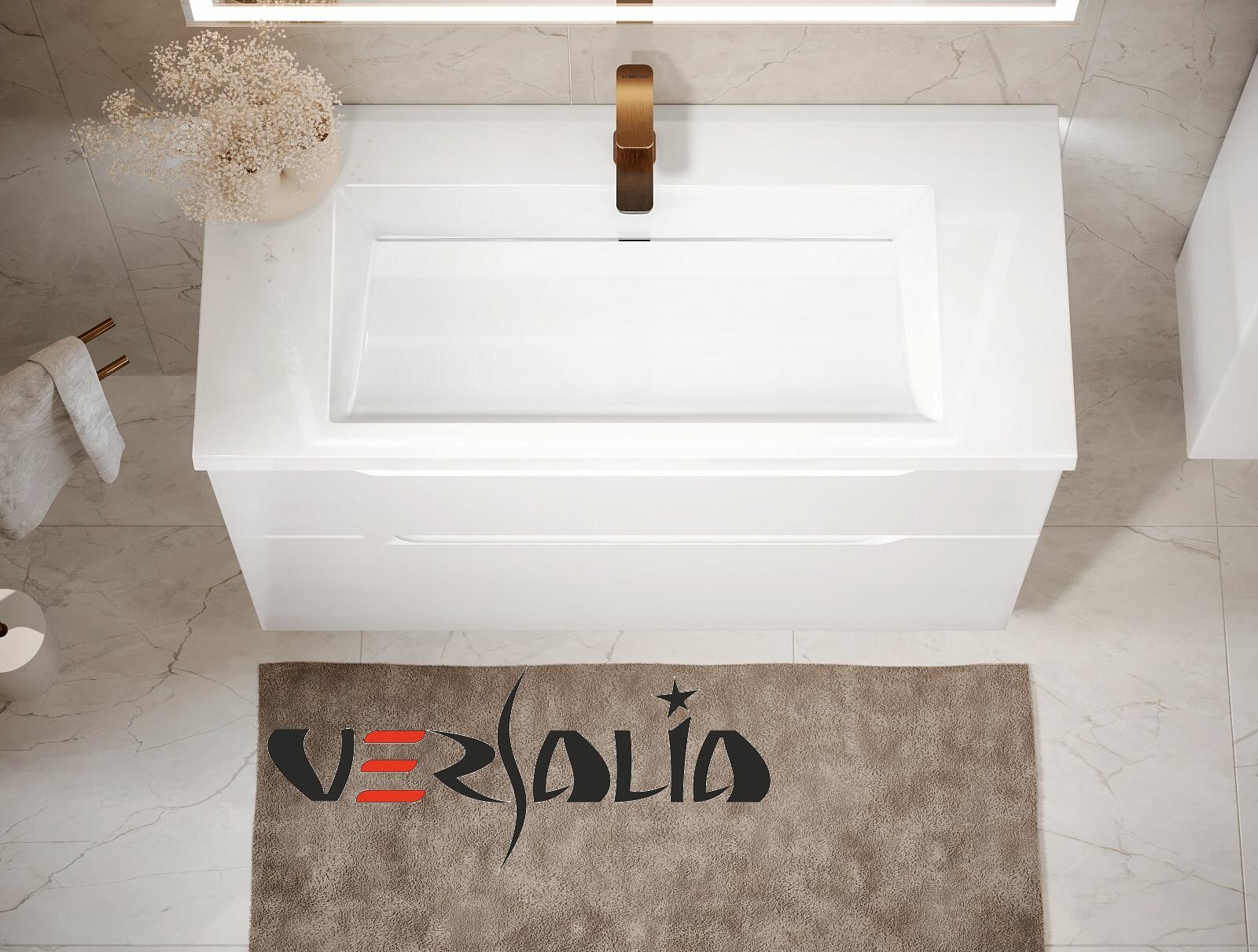 Раковина мебельная Versalia Luxor 100 с щелевым сливом 4670142930839