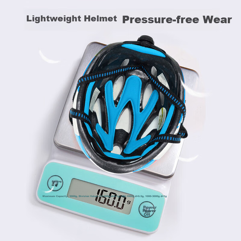 Adandyish Children's Bike Helmet One-Piece Molded Riding Helmet Bicycle Equipment Blue and White New and Old Models Randomly Sent