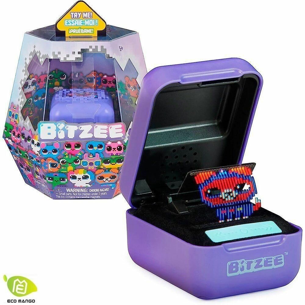 Интерактивный цифровой питомец Spinmaster Bitzee и чехол с 15 животными внутри, виртуальные электронные домашние питомцы реагируют на прикосновения