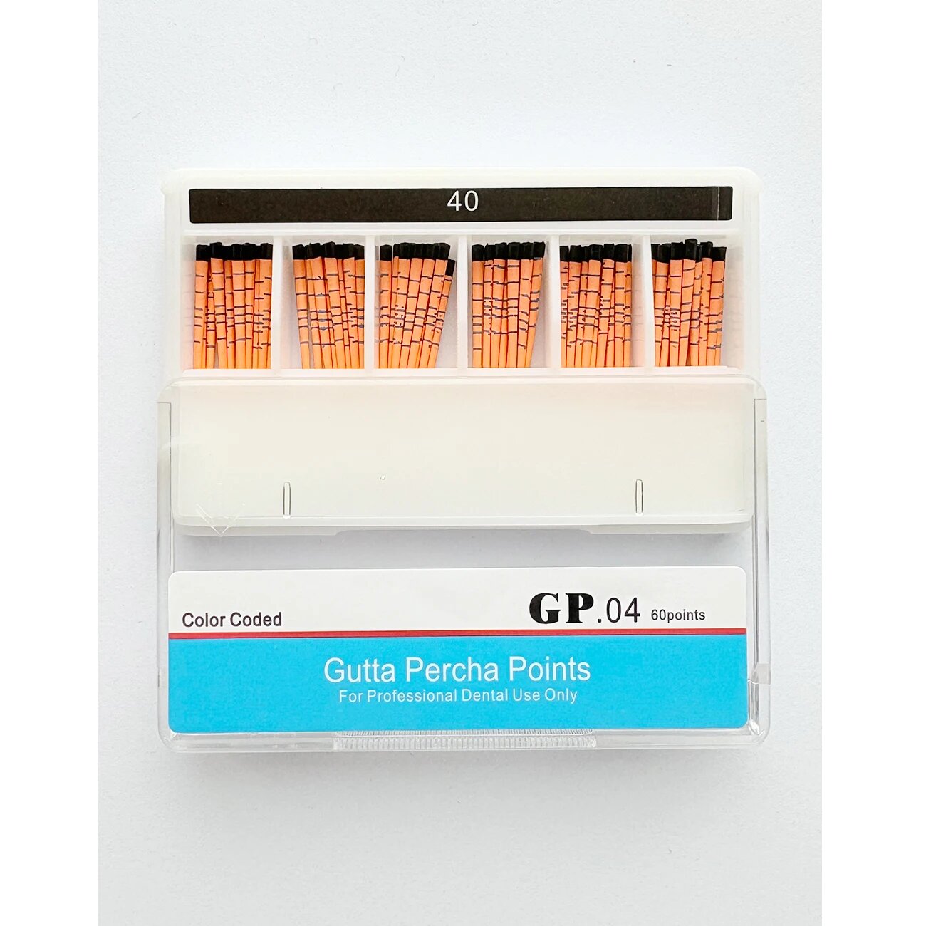 TJDent Dental Gutta конусы 02 04 06 15#-40# со шкалой GP.04 Taper 40