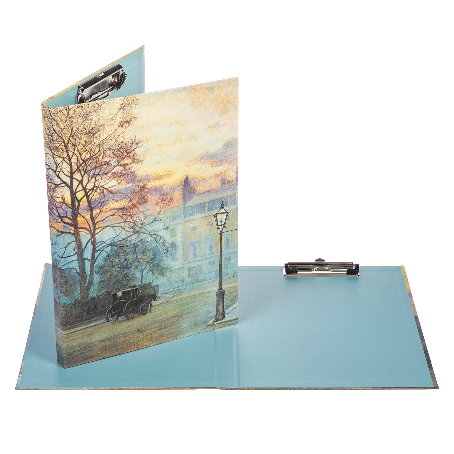 Планшет "Hatber" А4 "Old town", металлический зажим, твердый матовый ламинированный картон