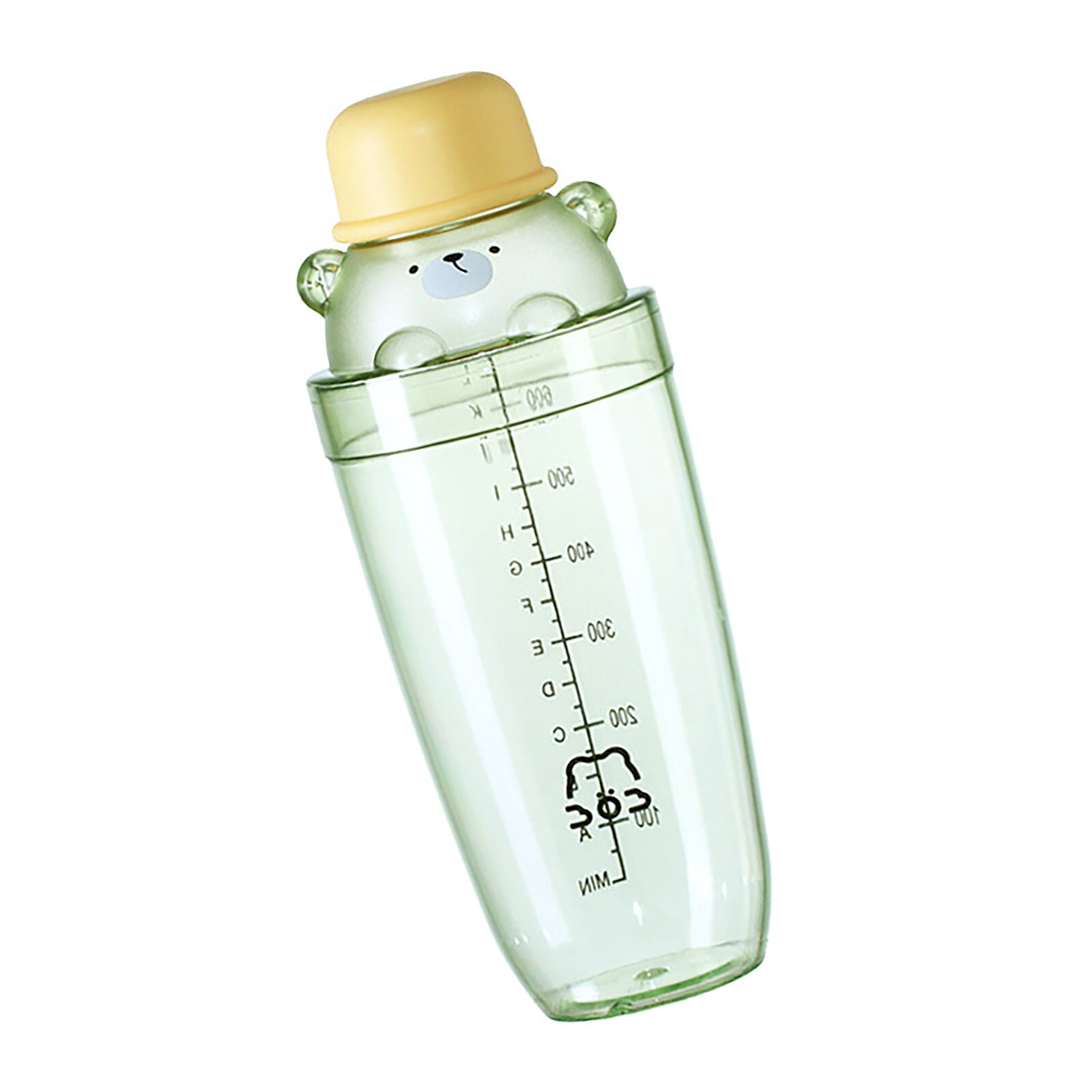 Коктейльный шейкер, пластиковый портативный шейкер для напитков, ручной шейкер, инструмент для смешивания вина, мартини, чая с молоком, Маргарита, желтый, 700 мл