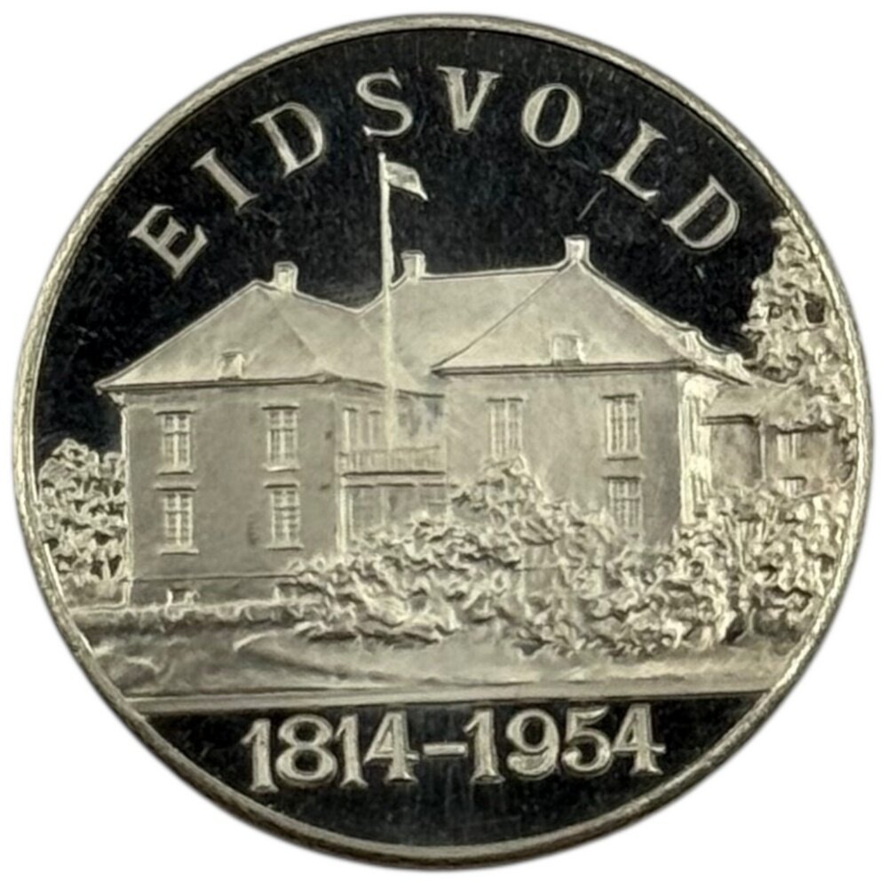 Норвегия, памятная медаль "День Конституции. Юбилей Эйдсволла 140 лет" 1954 г.