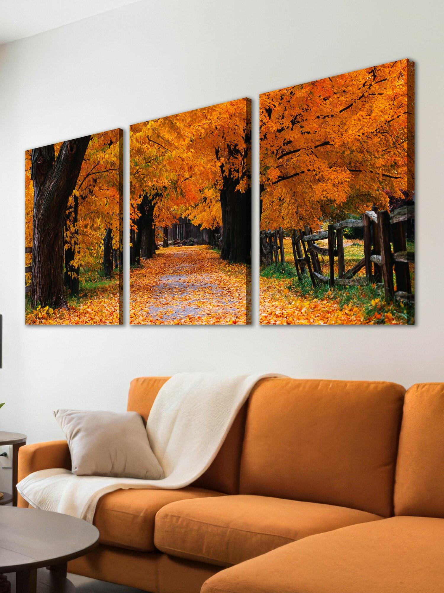 Картина на стену модульная "Та самая осень", 150 см х 70 см
