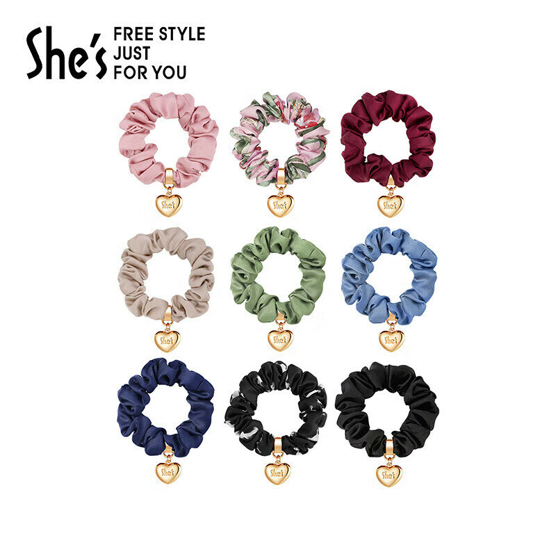 She's Hair Accessories, Heart-Shaped Professional Hair Tie, Fashionable Simple Hairband, Birthday Gift, A0