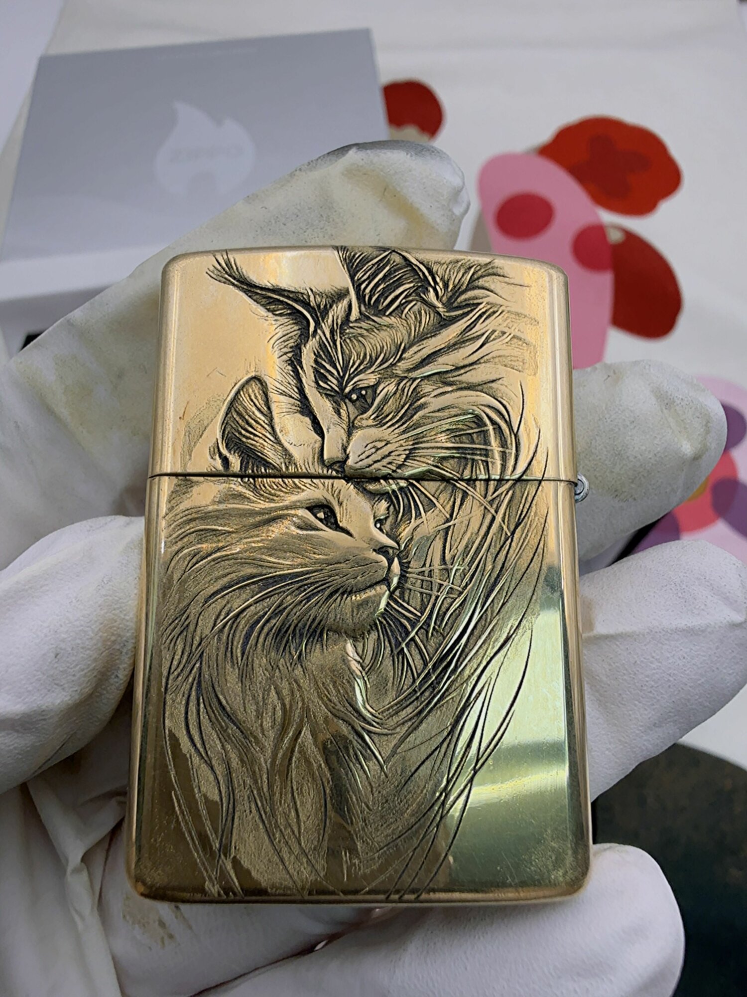 Чехол для зажигалки Zippo из латуни, защитный, в подарочной коробке