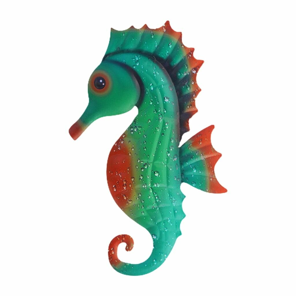 Металлический гиппокамп, настенный художественный декор, подвеска из кованого железа для внутреннего и наружного украшения дома сада