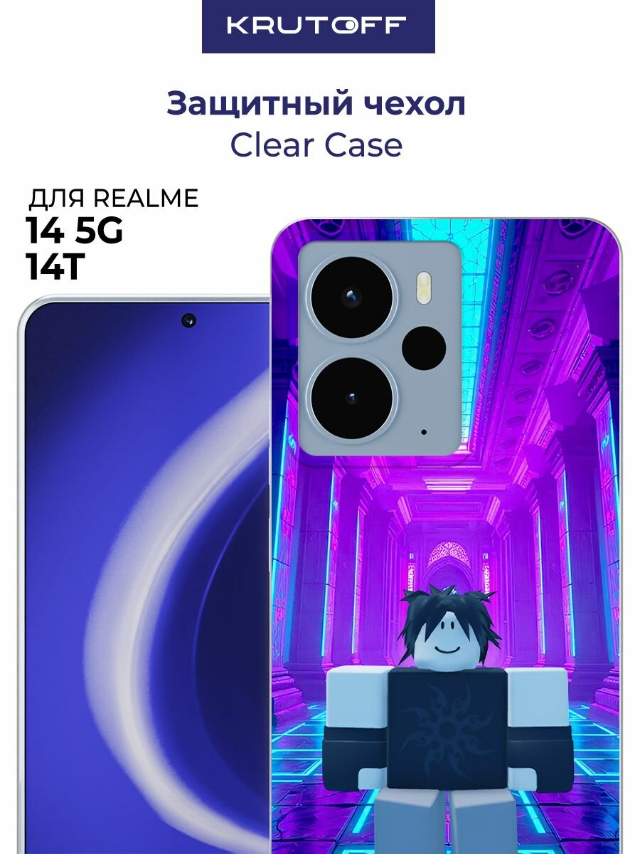 Чехол-накладка Krutoff Clear Case Roblox-Форсакен Ту Тайм (Forsaken Two Time) для Realme 14 5G