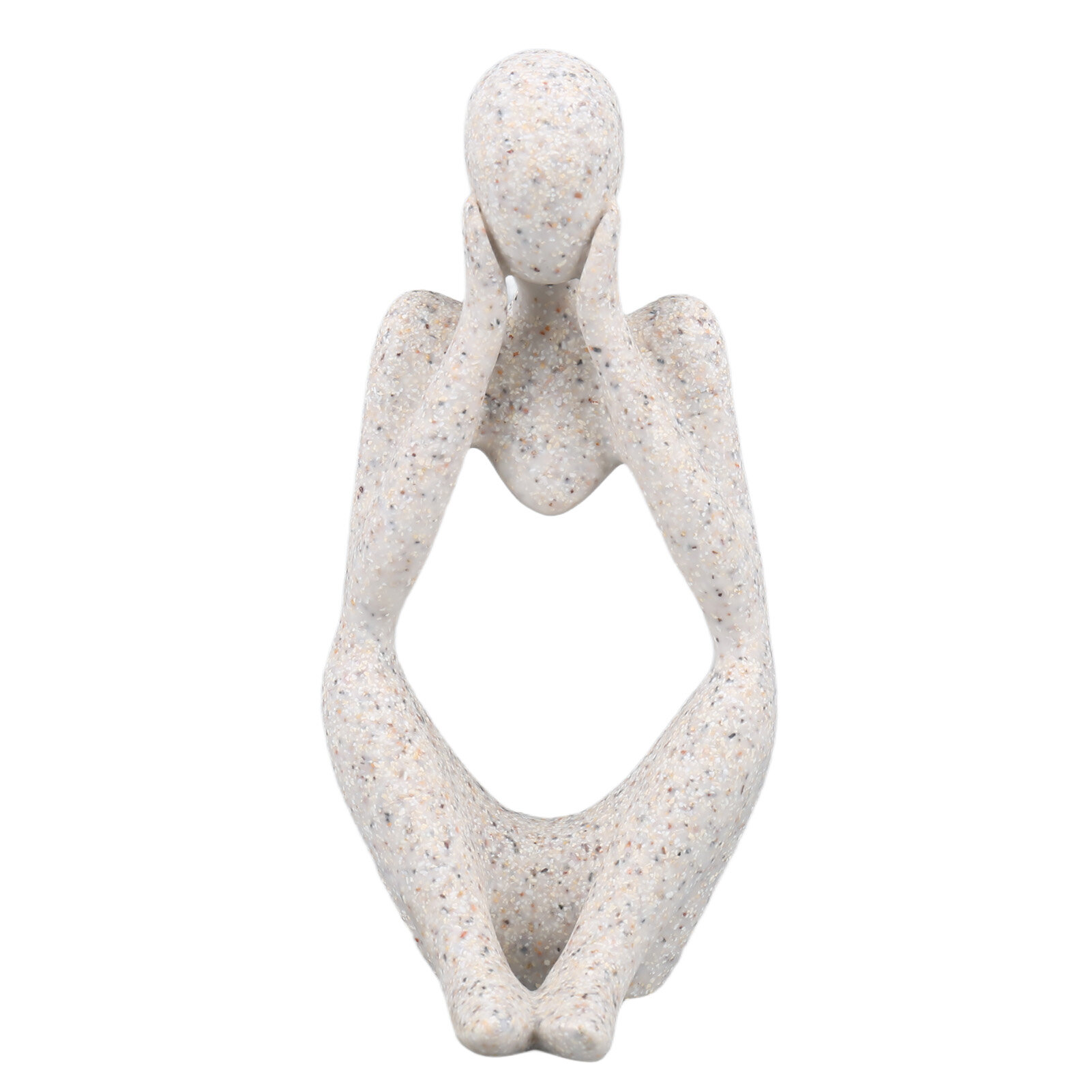 Статуя мыслителя из смолы, абстрактная фигура, для гостиной и офиса, цвет песчаника, фокус