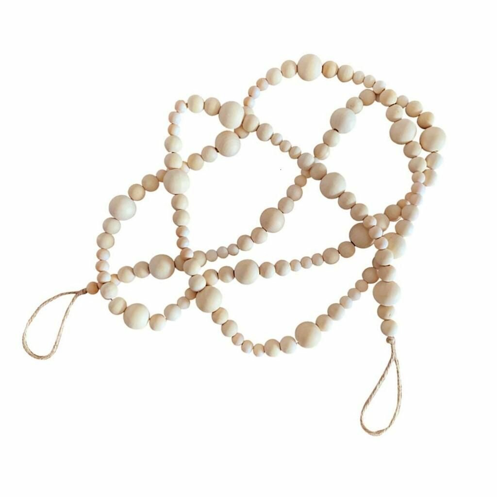 Рождественская деревянная бусина длиной 3 метра