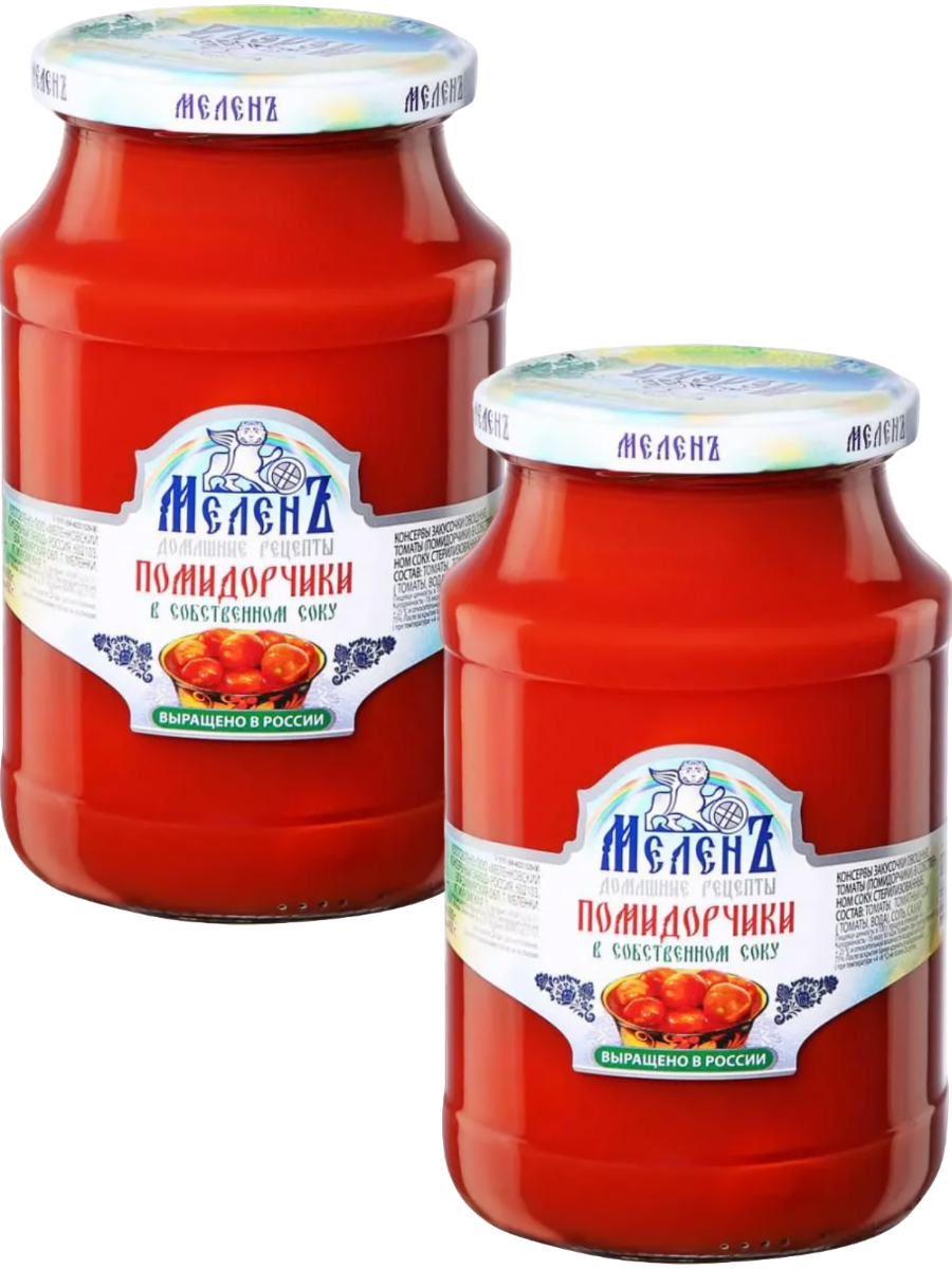 Помидорчики Меленъ в собственному соку,2шт по 680 г