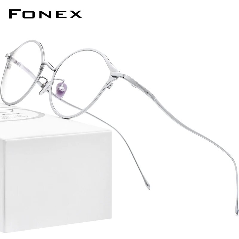 FONEX серебристая оправа для очков, женская