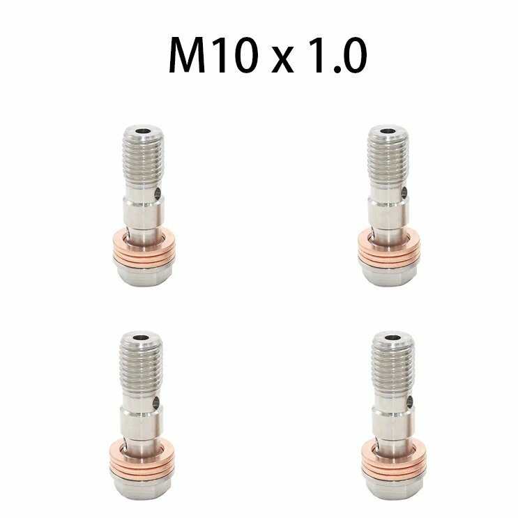 Болты банджо M10x1.0, 4шт, нержавеющая сталь