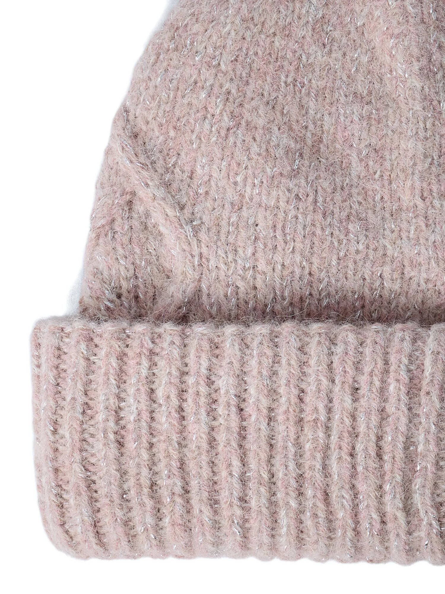 Шапка Moncler Logo motif beanie hat для женщин, размер OneSize, розовый — фото 1