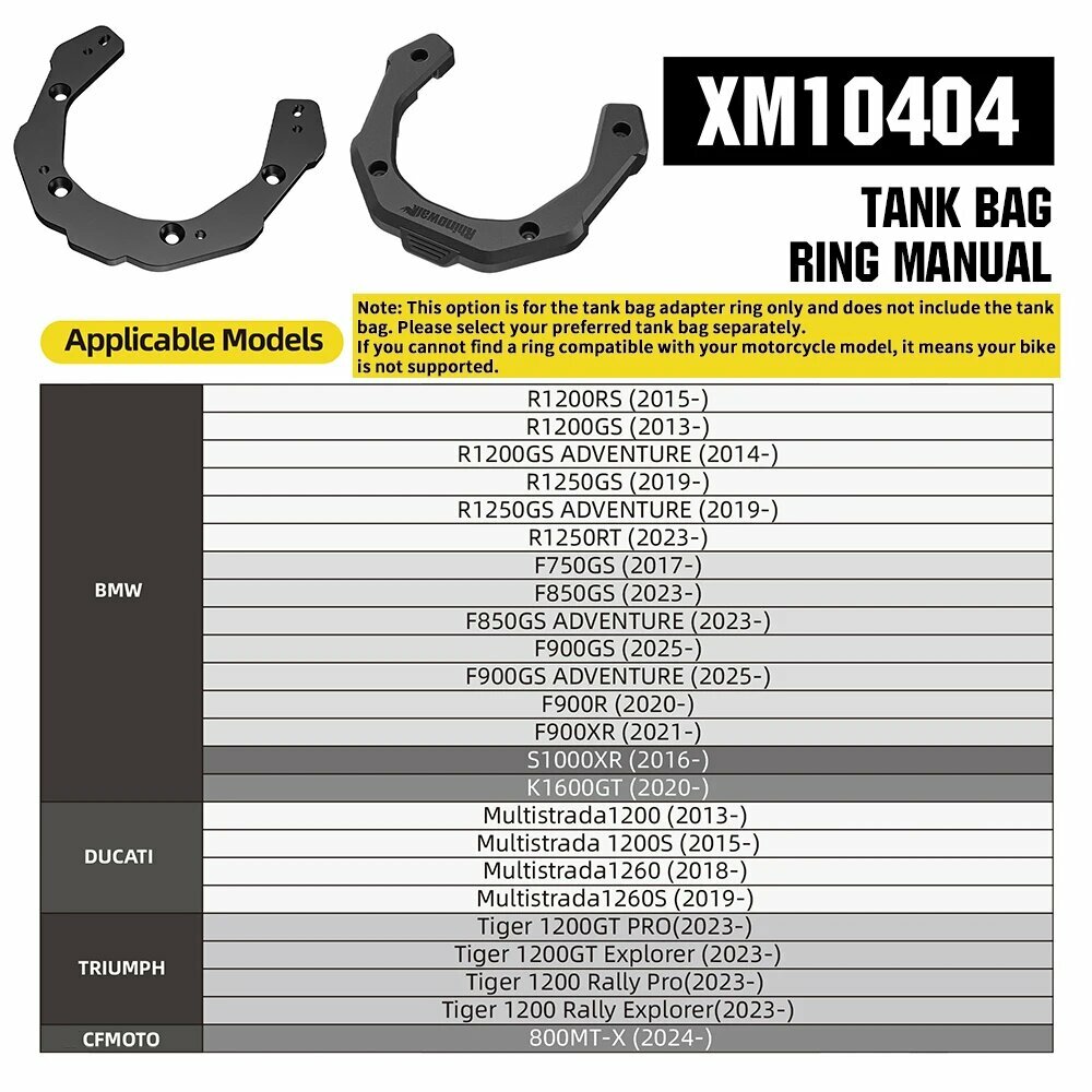 Сумка на бак для мотоцикла Rhinowalk, водонепроницаемая быстросъемная сухая передняя сумка с магнитной вкладкой для освобождения модели мотоцикла XM10404