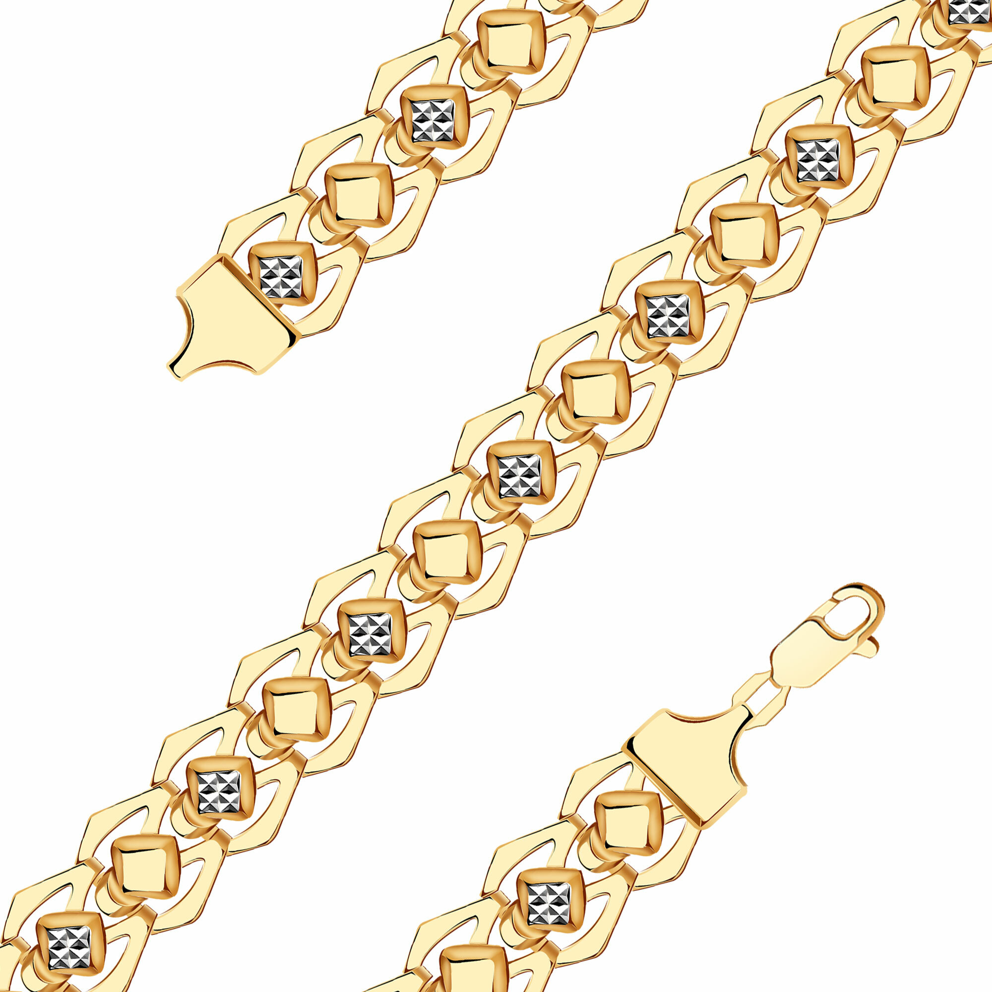 Браслет, красное золото, 585 проба