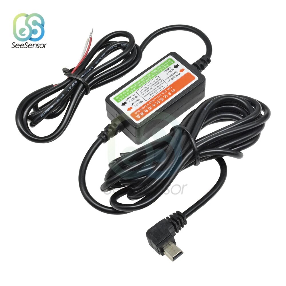 Кабель для автомобильного зарядного устройства Mini USB, 12-30 в, 5 в пост. Тока