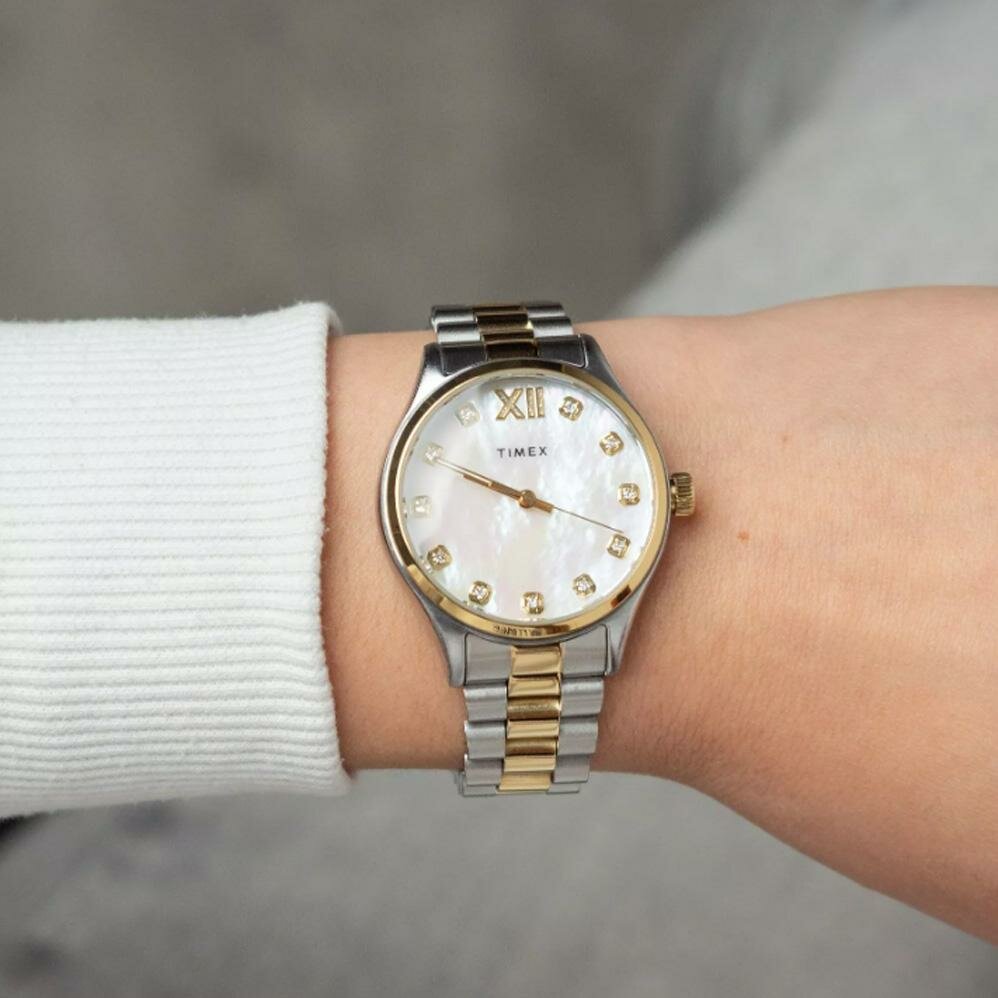 Наручные часы TIMEX, серебряный — фото 1