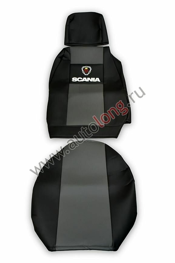 Чехол-сиденья SCANIA, для BMW 4 серии, серый, экокожа, 2 шт.