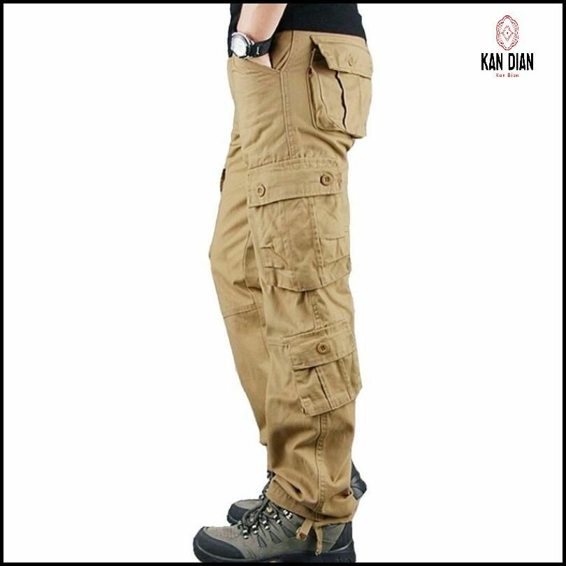 Большие размеры Мужские В Стиле Тактические Милитари Штаны, желтый48,36