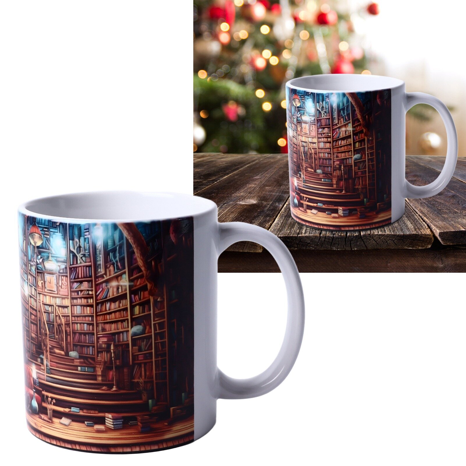 Кофейная кружка с 3D узором в виде книжной полки, чашка для чая, термостойкая керамическая кружка, многофункциональная чашка для дома, общежития, офиса, тип 5