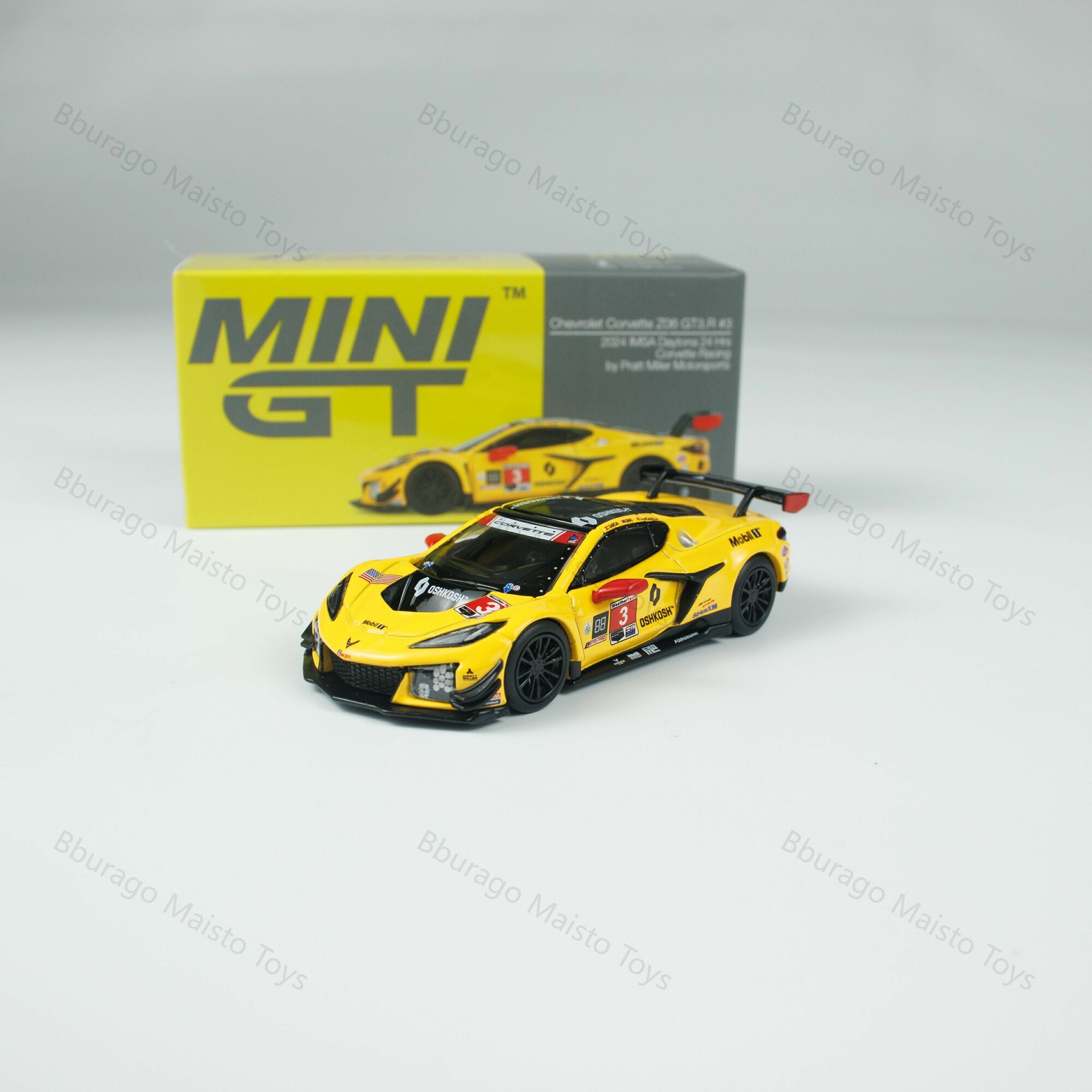 MINIGT 1:64 Chevrolet Corvette Z06 GT3. R #3 Corvette Racing by Pratt Miller Motorsports 2024 IMSA Daytona 24 Hrs отлитая под давлением модель гоночного автомобиля Игрушки
