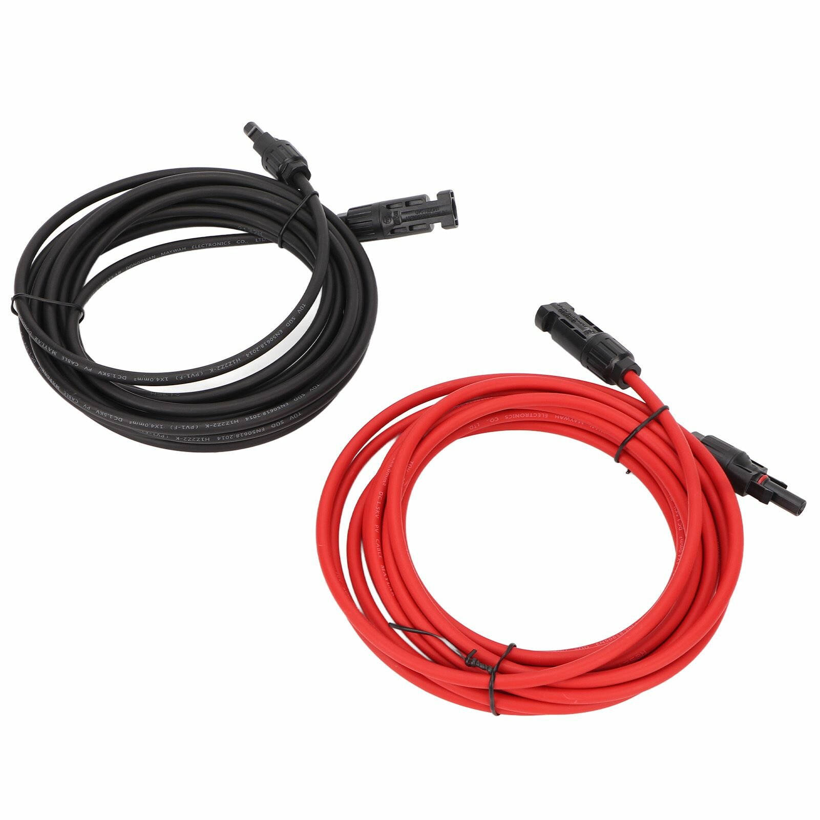 Пара проводов для солнечной панели 12AWG с разъемом, удлинительный кабель адаптера солнечной энергии для фотоэлектрической системы, 4 метра