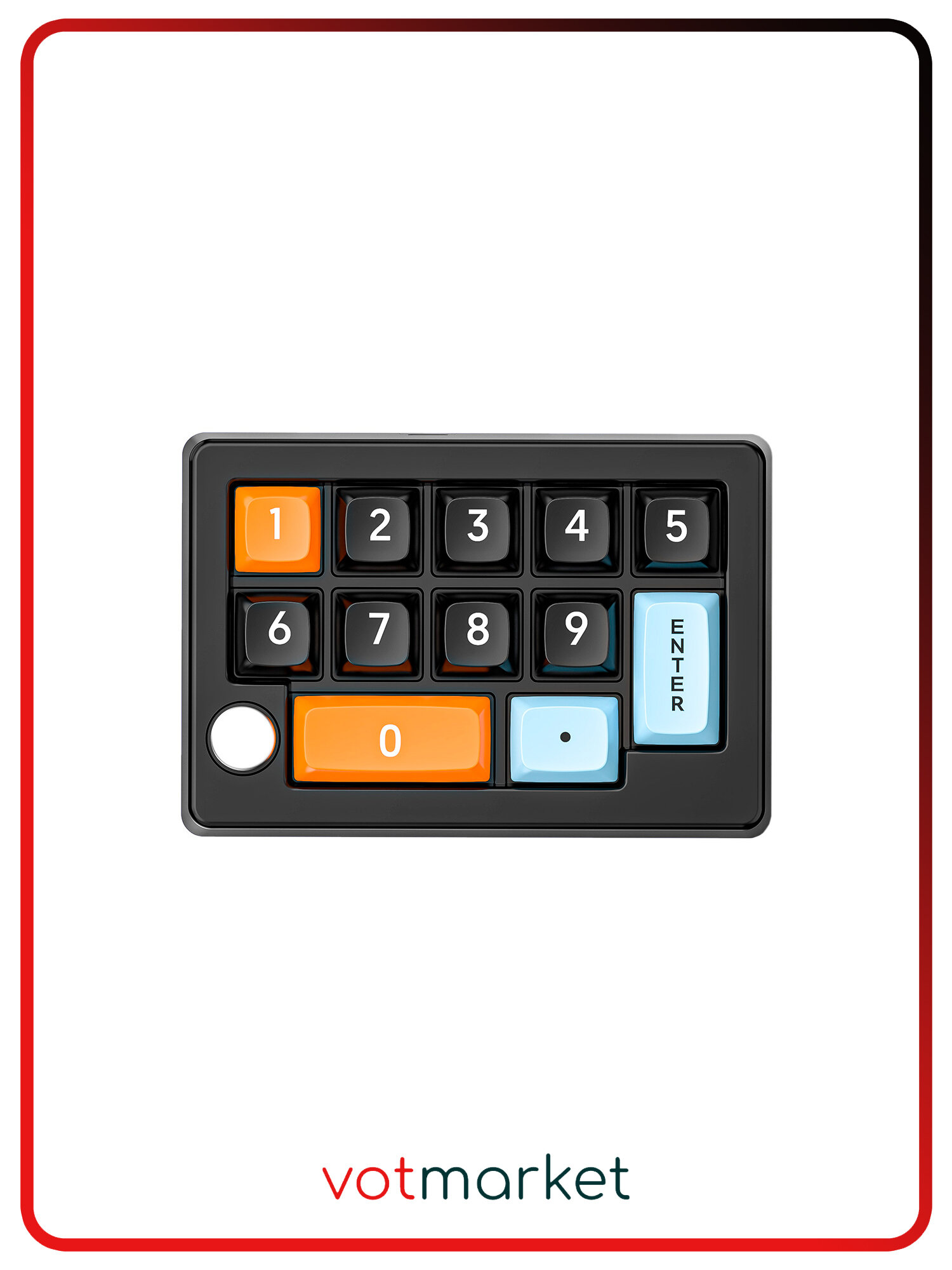 Мини клавиатура для ритм-игр и записи макросов VOROTEX K12W Long Hua Purple Switch