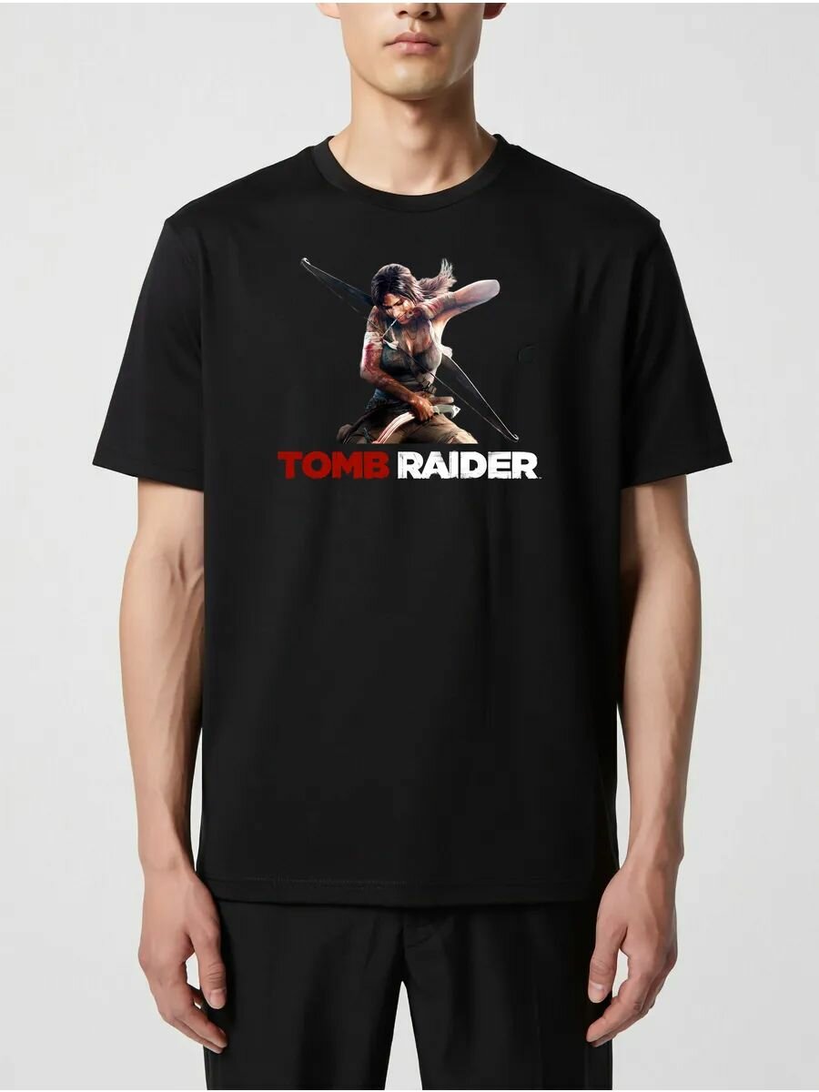 Футболка с принтом Tomb rider
