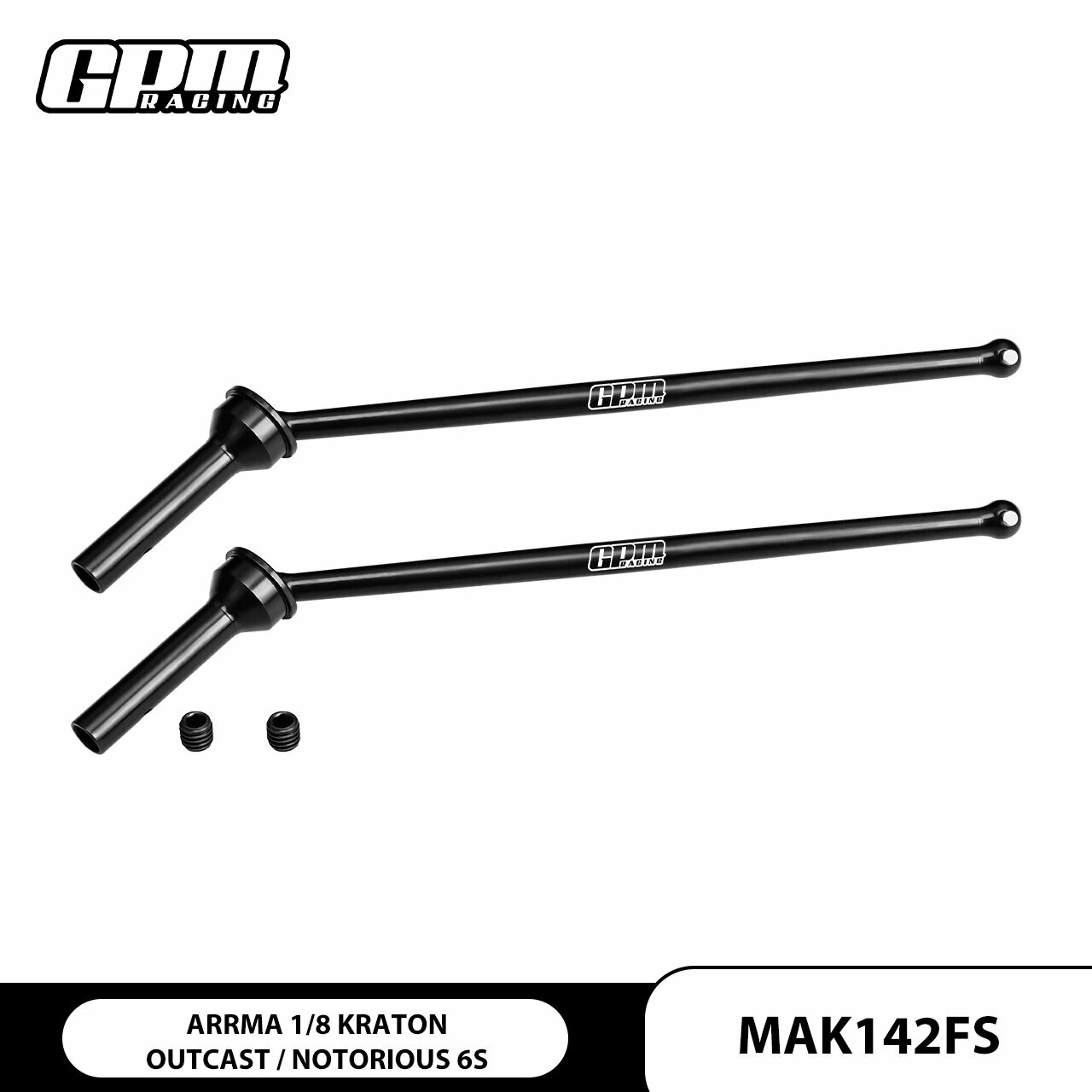 GPM Карданный вал из закаленной стали для ARRMA Kraton 6S, Outcast 6S, Notorious 6S, Big Rock Front