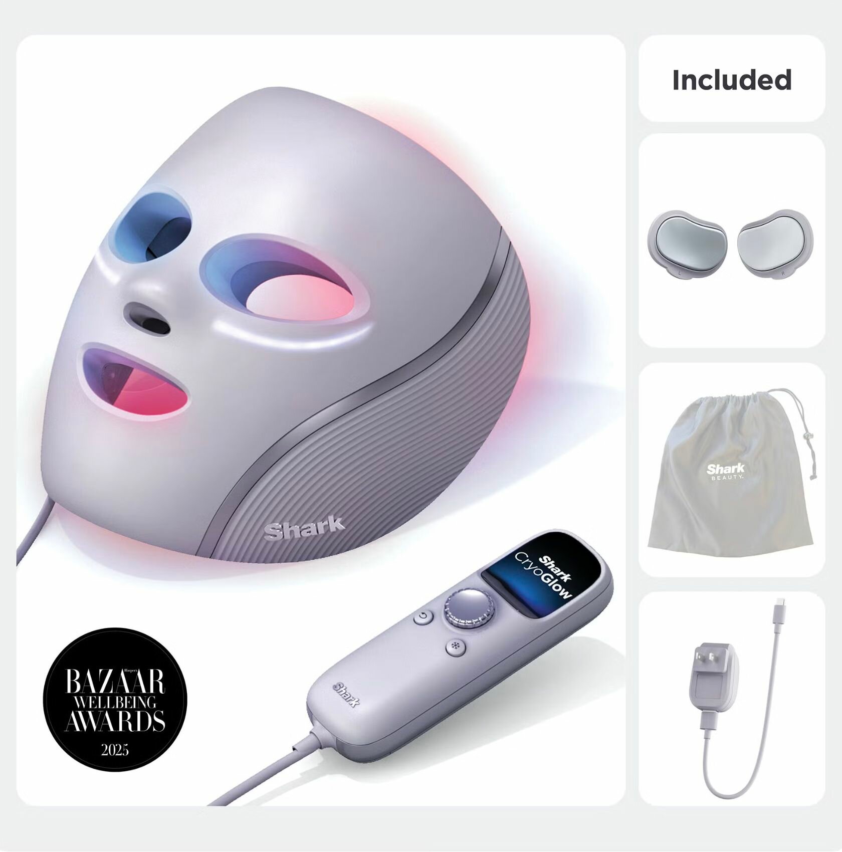 Светодиоидная Маска Shark Beauty CryoGlow FW312UK Lilac Chill