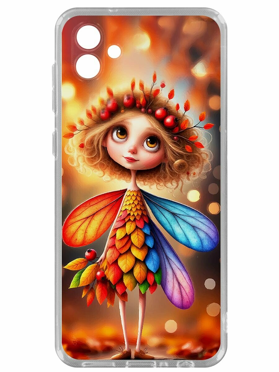 Чехол-накладка Krutoff Clear Case Осенюшка для Samsung Galaxy A04 (A045)