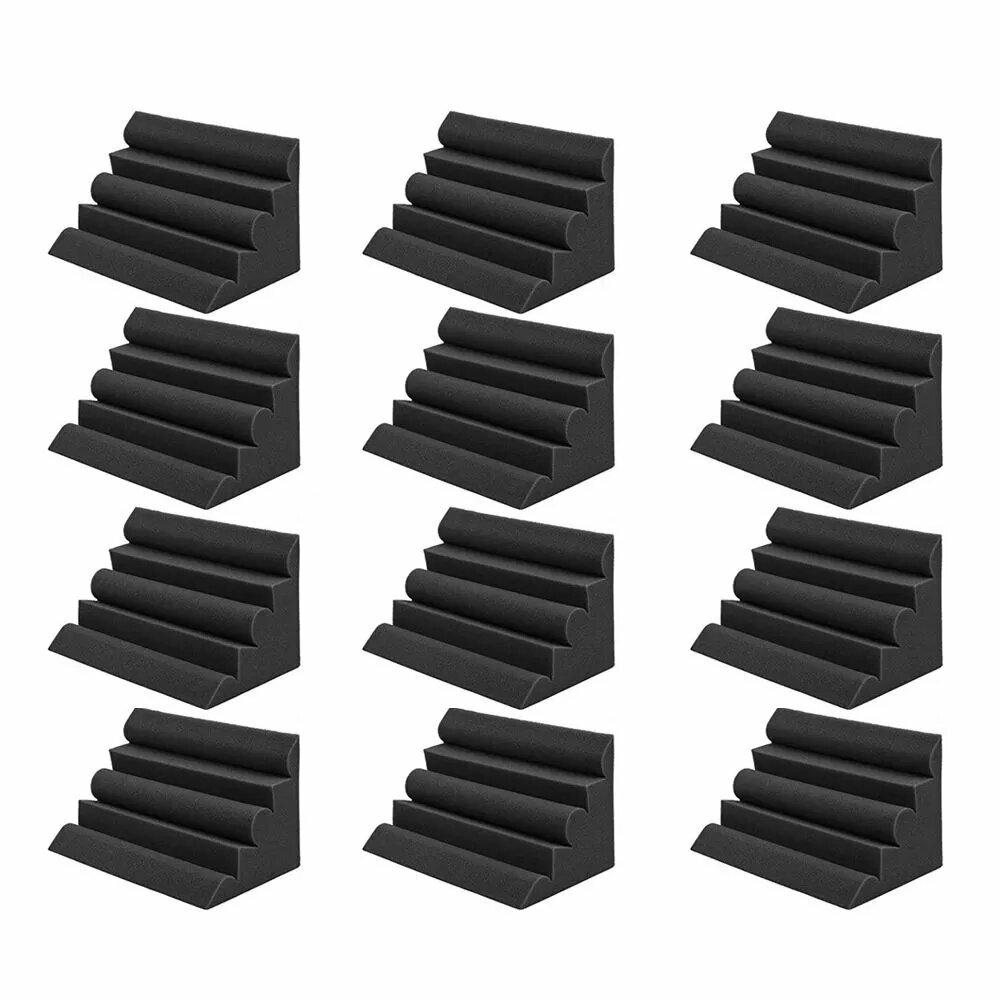 12 шт. Зубчатый Акустическая угловая ловушка для басов высокой плотности, студийной звукоизоляционные панели 24x12x12CM