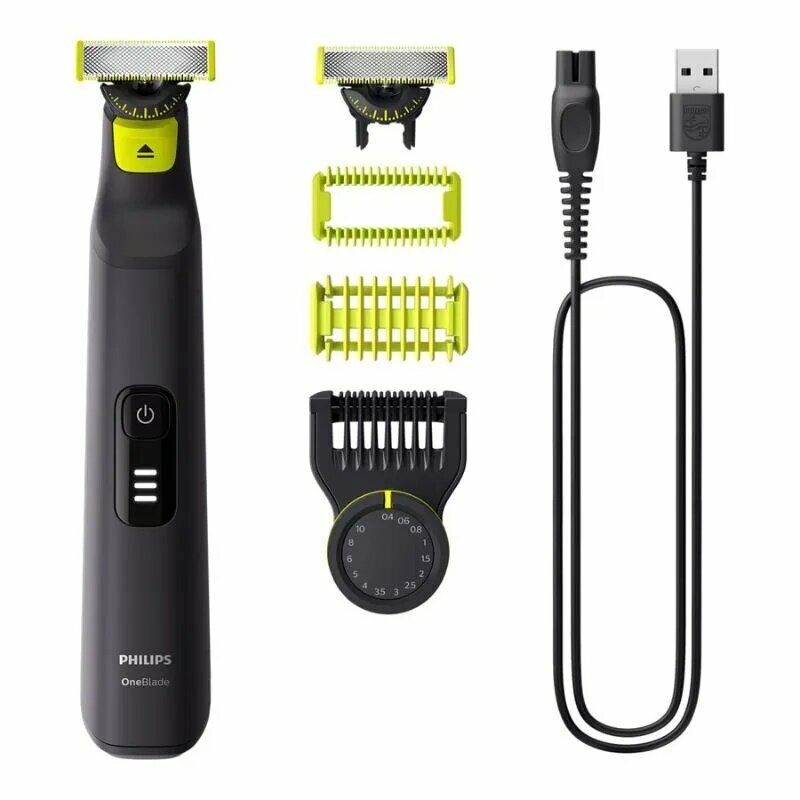 Philips Триммер для бороды и усов One Blade QP6542/10, кол-во насадок 4
