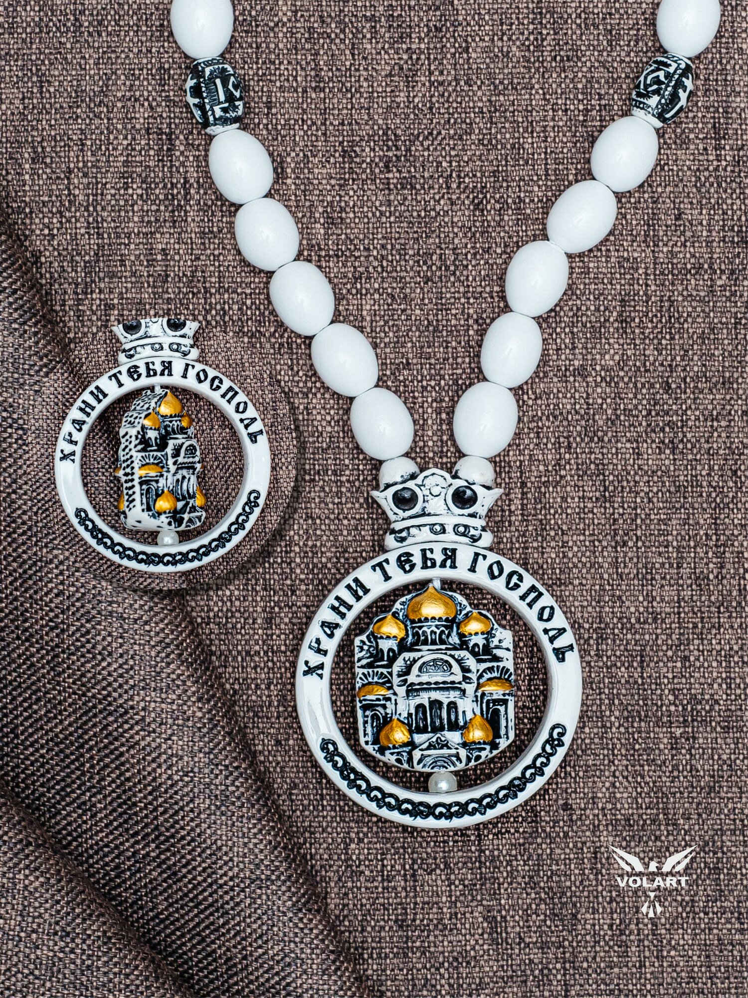 Четки православные "Храни тебя Господь" ручной работы/Оберег в автомобиль