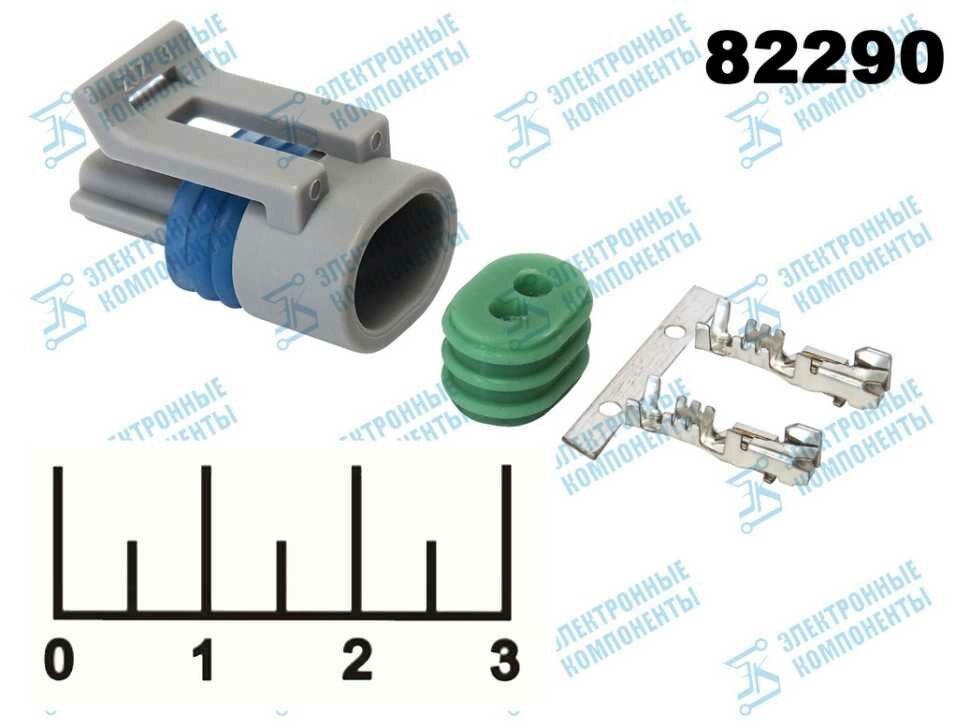 Разъем 2pin гнездо 1.2мм влагозащищенный DJ7025-1.2-21