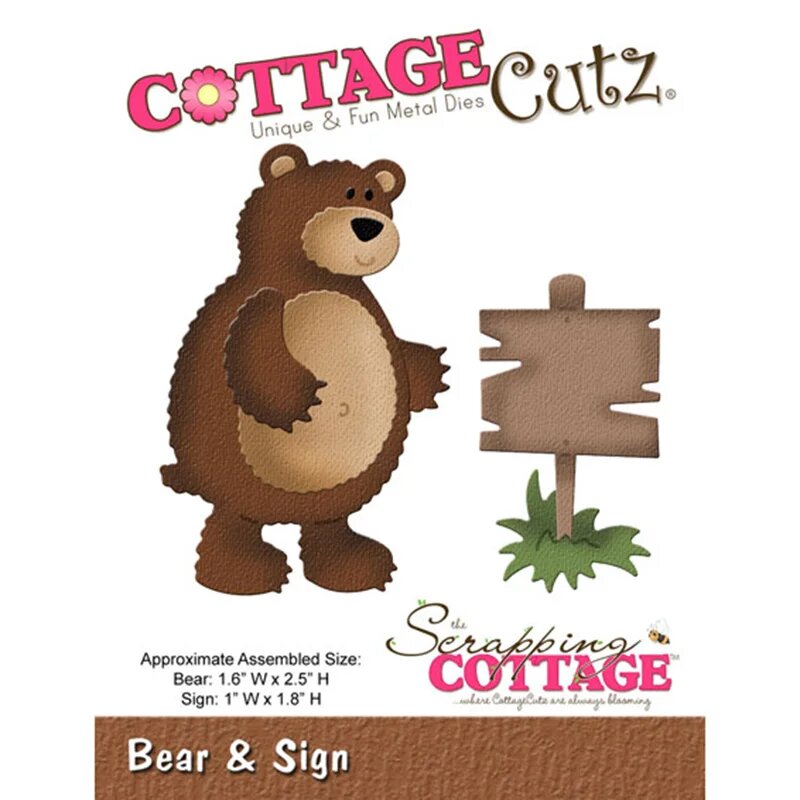 Металлические штампы Little Bear для скрапбукинга Коричневый, 6623