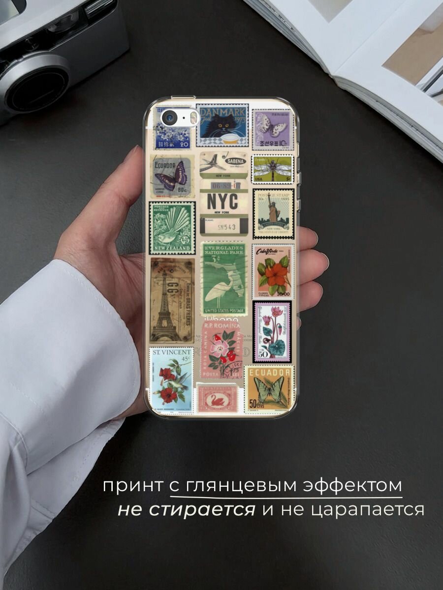 Чехол на Apple iPhone 5/5S/SE / Айфон 5/5S/SE с принтом Марки — фото 1
