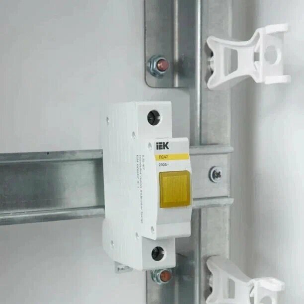 Сигнальная лампа IEK MLS20-230-K05, желтая, для DIN-рейки, AC 230 В