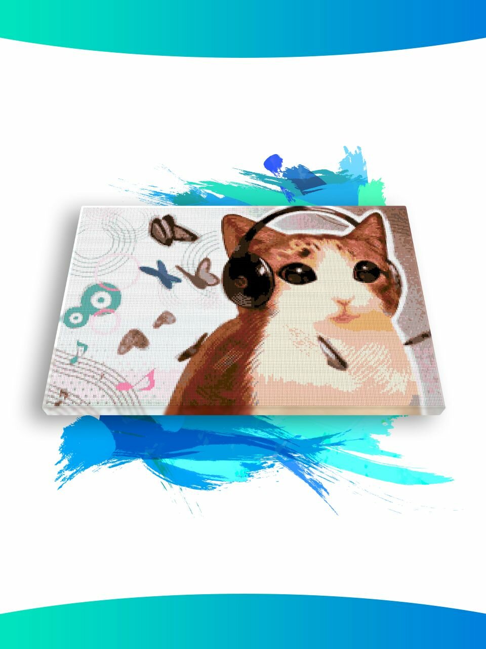 Алмазная мозаика на подрамнике - вышивка - Meowl 40 х 60 см