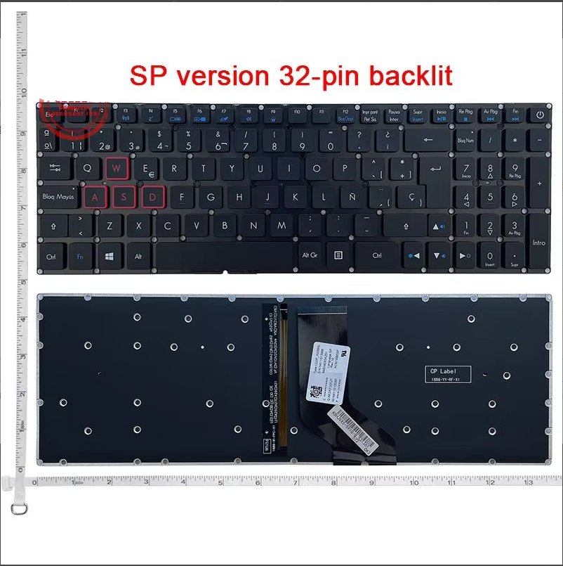 Клавиатура Кубик Рубика, для Acer AN515-51, 52, 53, 31, 41, 42, N16C7, N17C1, N