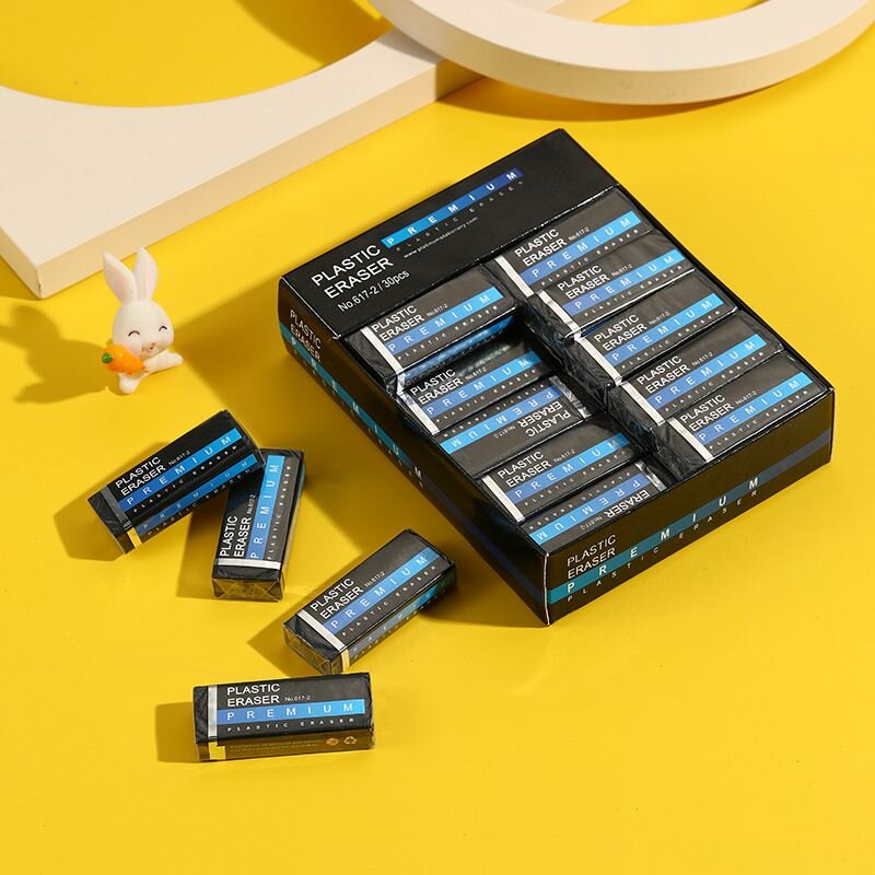 Ластик для рисования с низким остатком, черный P VC студентов, экзаменов детей