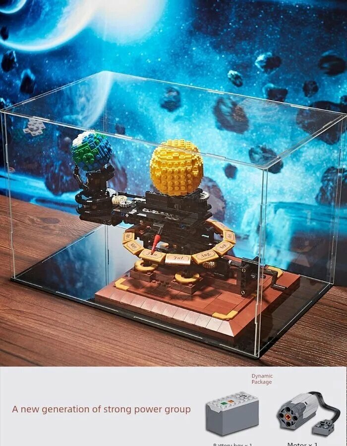 Глобус-пазл Солнечная система (Версия с приводным мотором, 3 сферы, витрина)