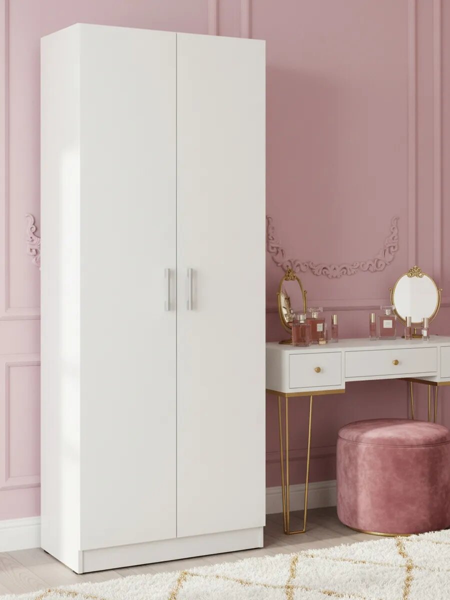 Шкаф FRESTER распашной деревянный для одежды с полками спальня, от производителя