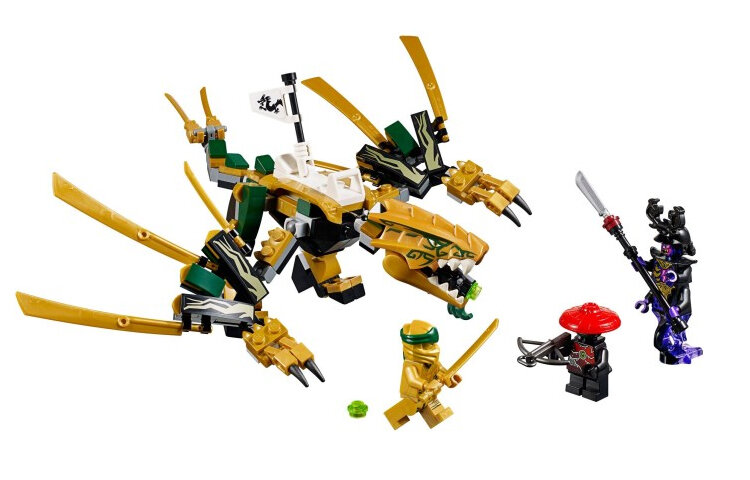 LEGO Phantom Ninja Collection Gold Flying Dragon Plastic Building Blocks 171pcs 70666 null