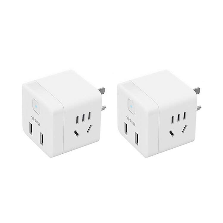 USB розетка BULL белая, 220 В, 2 порта, поддержка быстрой зарядки