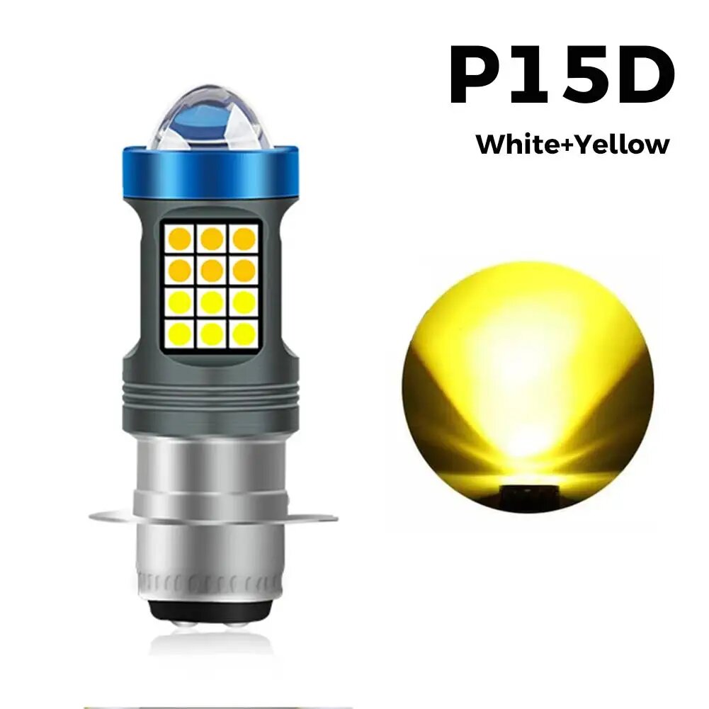 12000Lm H4 LED H4 BA20D P15D Светодиодные лампы для фар мотоцикла 3570 Светодиодные линзы Белый Желтый IP67 Лампа Аксессуары для скутера