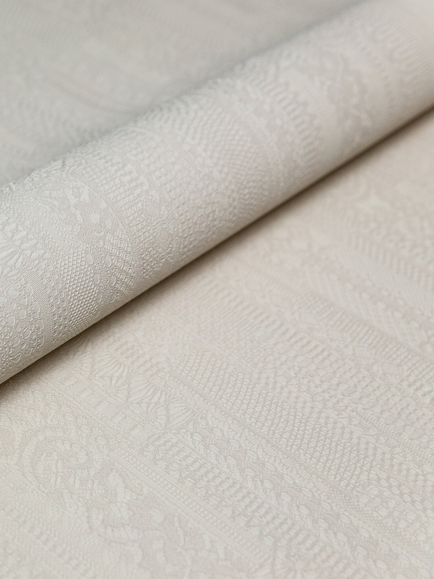 Обои виниловые на флизелине метровые 1.06 KERAMA MARAZZI, Ажур, база, бежевый светлый, KM8202